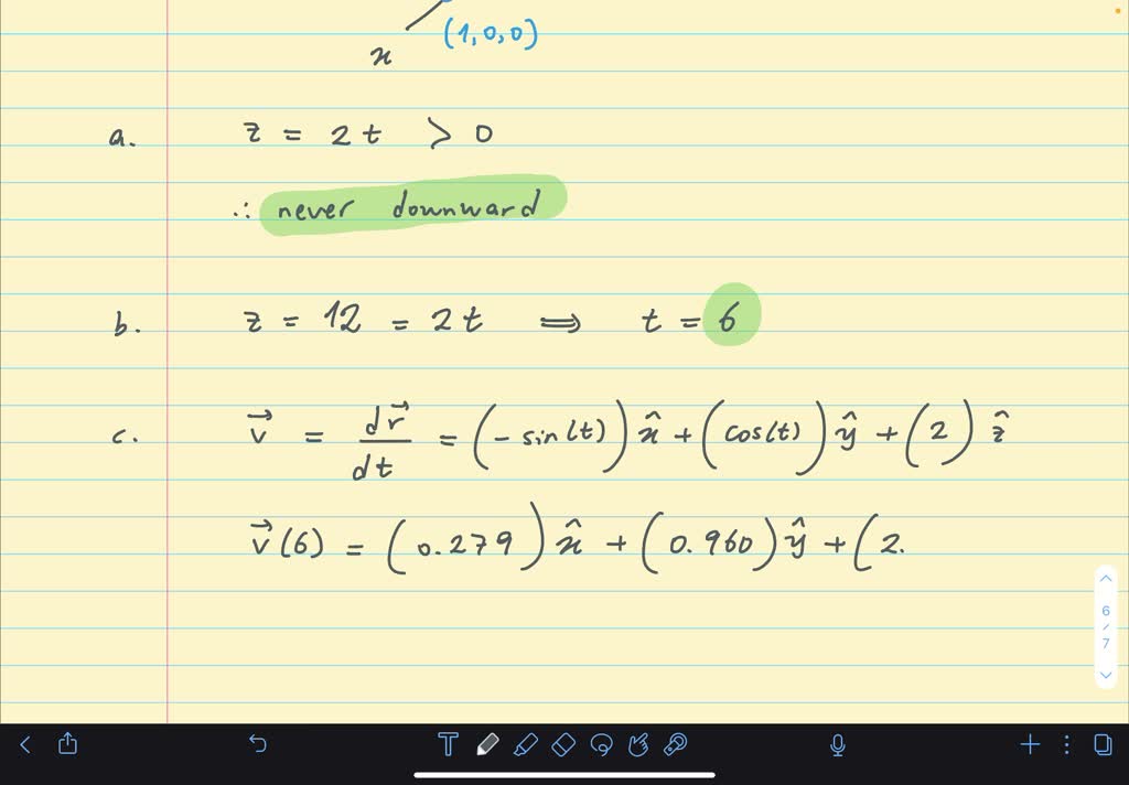 SOLVED: Suppose r⃗ (t)=costi⃗ +sintj⃗ +2tk⃗ represents the position of ...