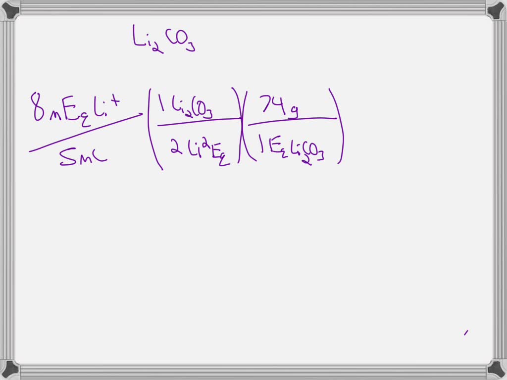 SOLVED: Five milliliters of lithium citrate syrup contain the ...