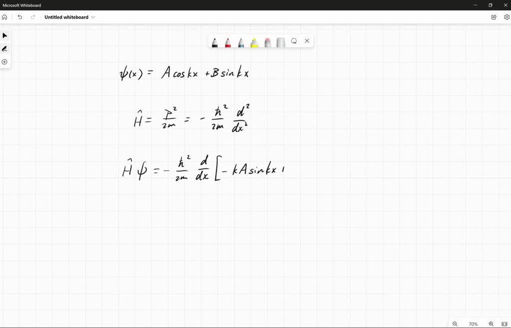 Solved 1 Determine Whether The Wavefunction Y X A Cos Kx B Sin