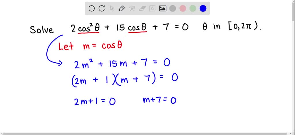 SOLVED: Solve the trigonometric equation in the interval [0, 2𝜋). Give the exact value, if ...