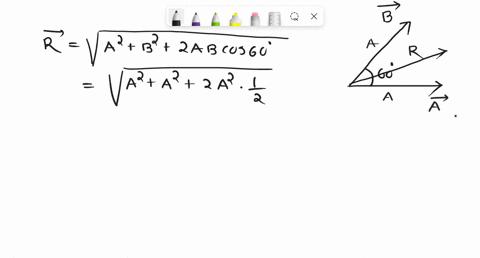the resultant of two vectors makes angle 30 and 60 with them and has ...