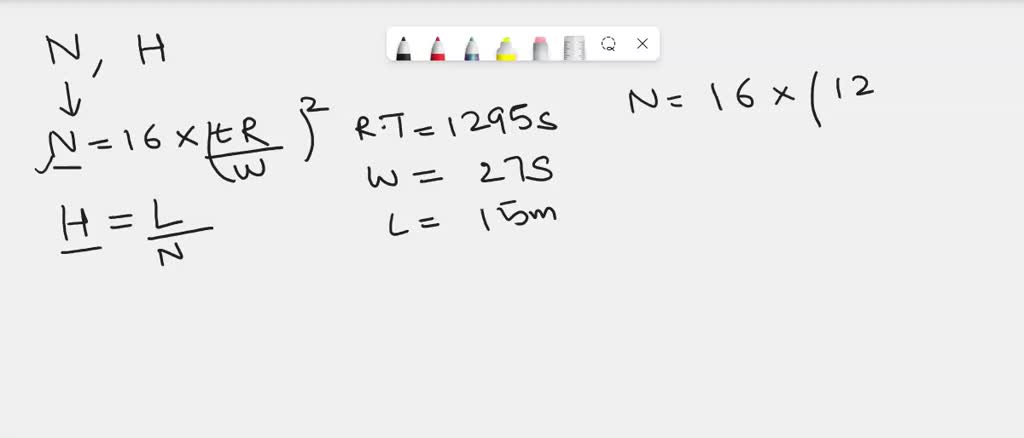 SOLVED: Calculate the number of theoretical plates and plate height for ... SOLVED: Calculate the number of theoretical plates and plate height for ...