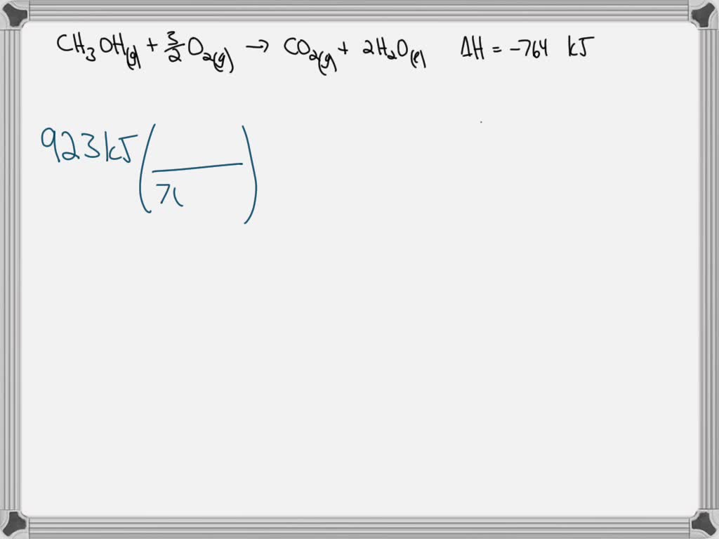 SOLVED: When methanol, CH3OH, is burned in the presence of oxygen gas ...