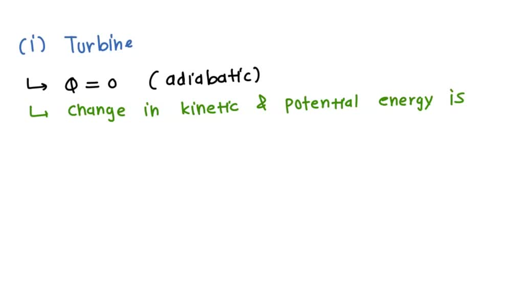 SOLVED: Write a steady flow energy equation and simplify it for turbine ...