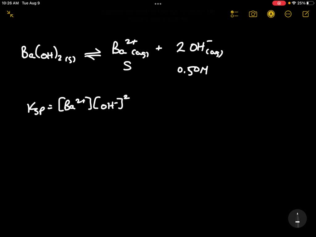 SOLVED: What is the maximum possible concentration of Ba2+ ions in a NaOH solution if the ...