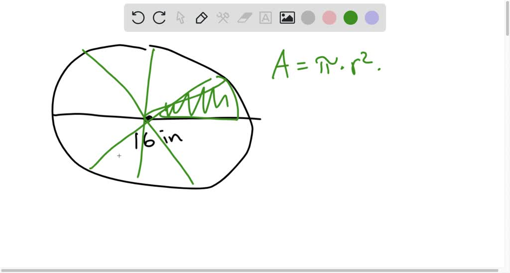 SOLVED: A pizza with diameter 16 inches is cut into 8 equivalent slices ...