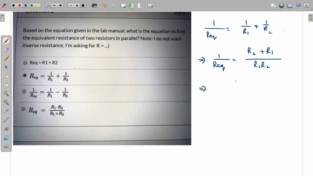 SOLVED: Based on the equation given in the lab manual, what is the ...