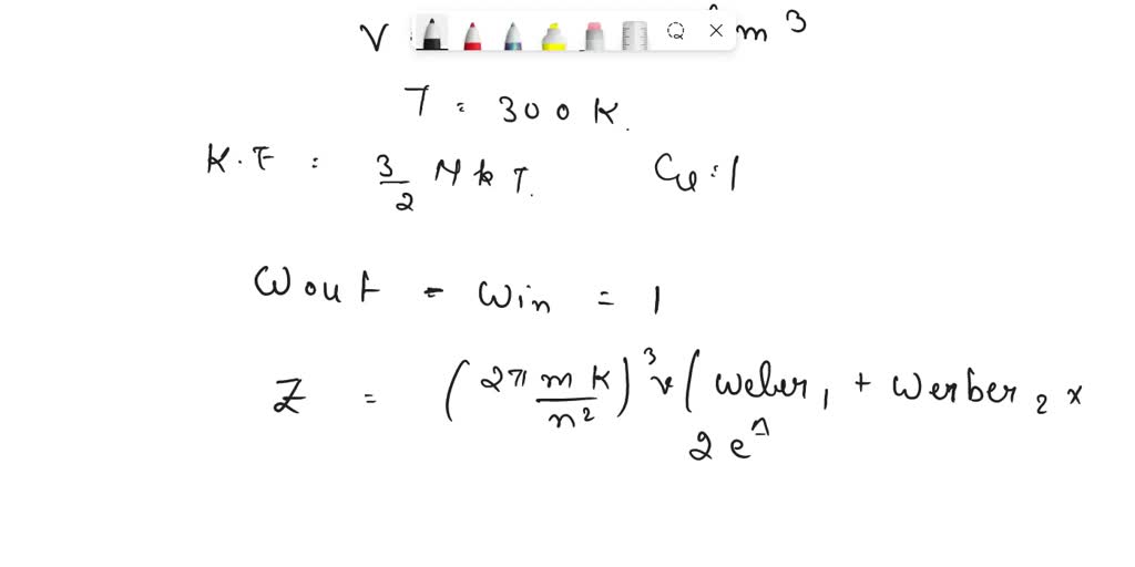 SOLVED: Calculate the numerical value of the canonical partition ... SOLVED: Calculate the numerical value of the canonical partition ...