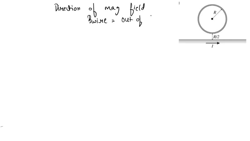 SOLVED: A single current-carrying circular loop of radius R is placed next to a long; straight ...