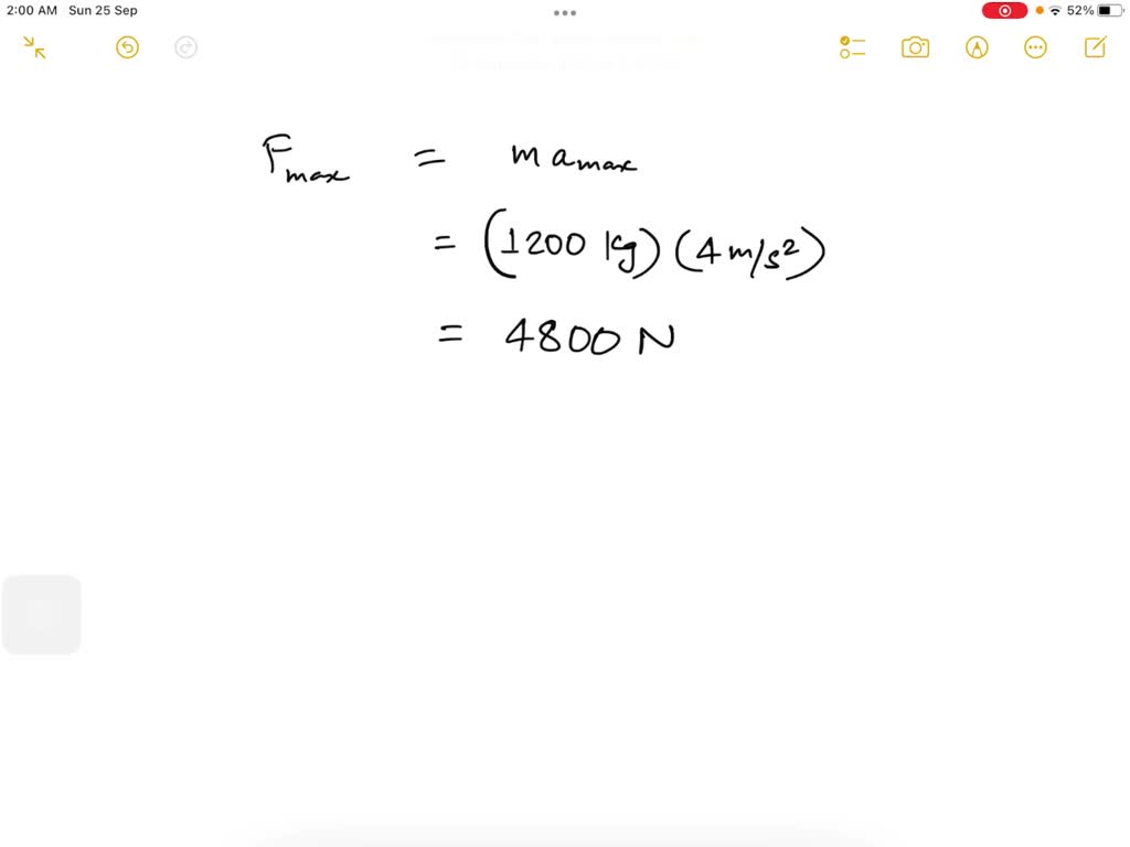 Solved A Compact Car Has A Maximum Acceleration Of 4 0 M S2 When It
