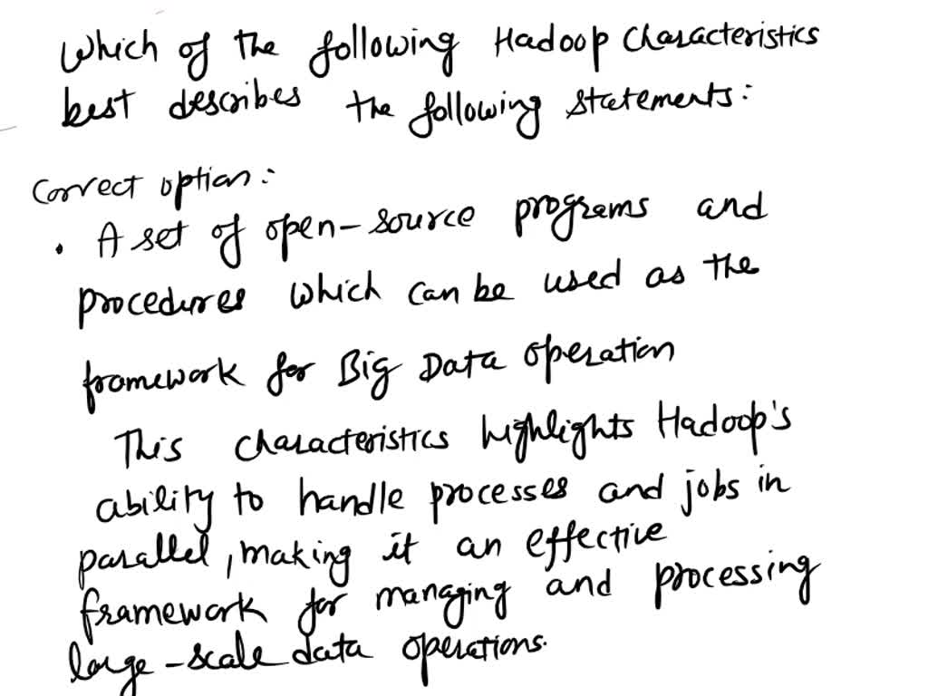 Solved Which Of The Following About Apache Hadoop Distributed File System Hdfs Is False A