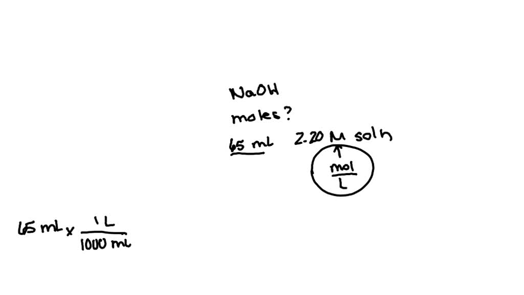 SOLVED: a 2.20 M solution of NaOH is prepared in 380 mL aqueous solution. how many moles of NaOH ...