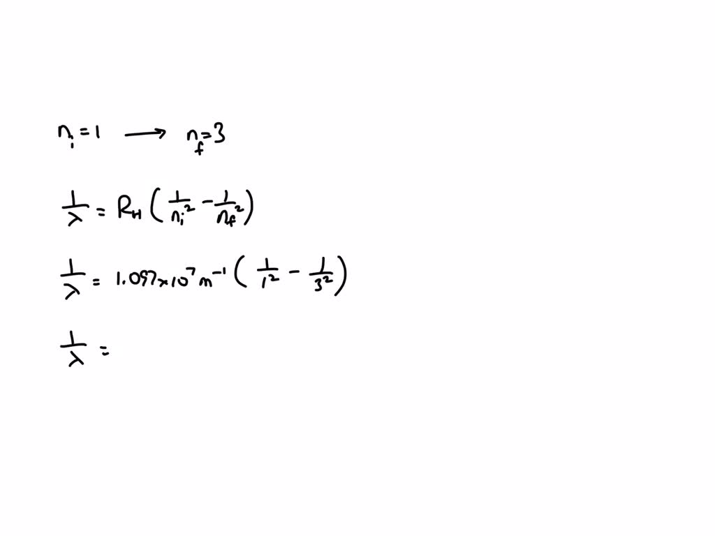 Solved Calculate The Wavelength Of A Light Associated With The
