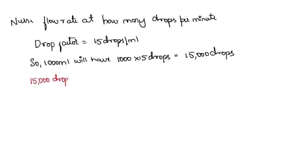 SOLVED: The provider orders 1000 mL of Normal Saline to be infused over ...