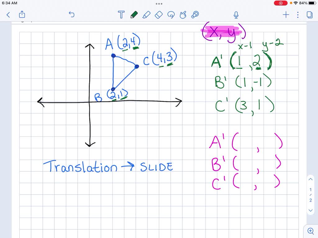 ou are given the coordinates of a triangle and coordinates for only one ...