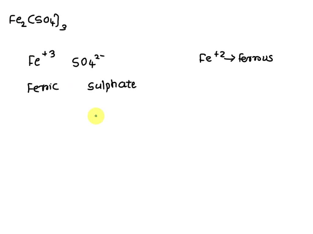 SOLVED: What is the name of Fe2SO4? What is the name of N6H9?