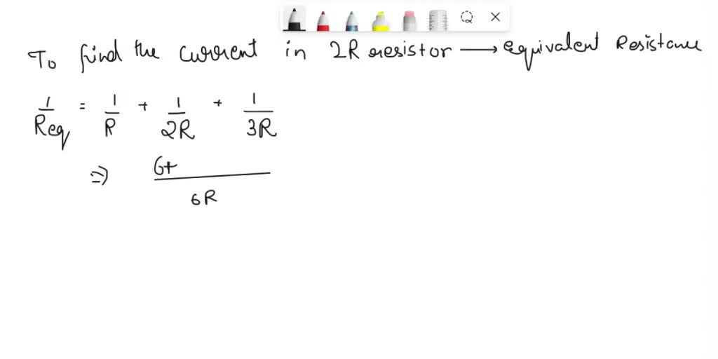 SOLVED: Three resistors of values R, 2R, and 3R are connected together ...