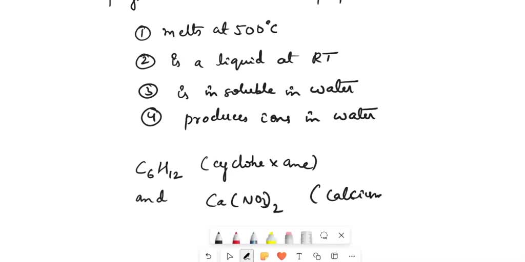 SOLVED: Match the following physical and chemical properties with the ...
