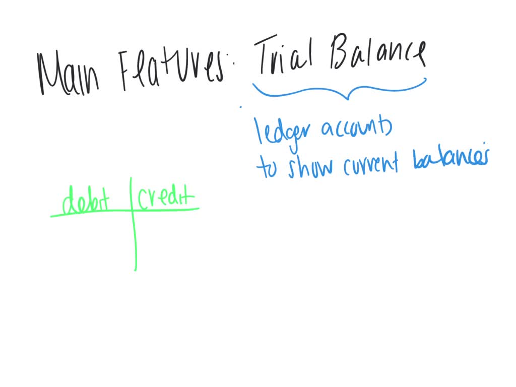 SOLVED: What are the main features of a trial balance