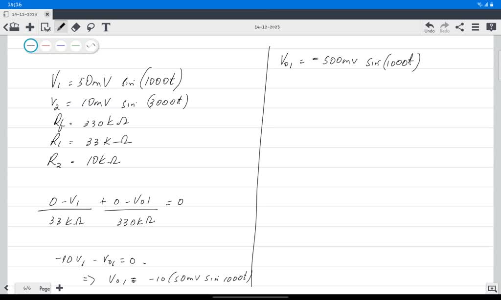 SOLVED: An electric circuit is shown in Fig. 2. The input of the circuit is voltage source Vs ...