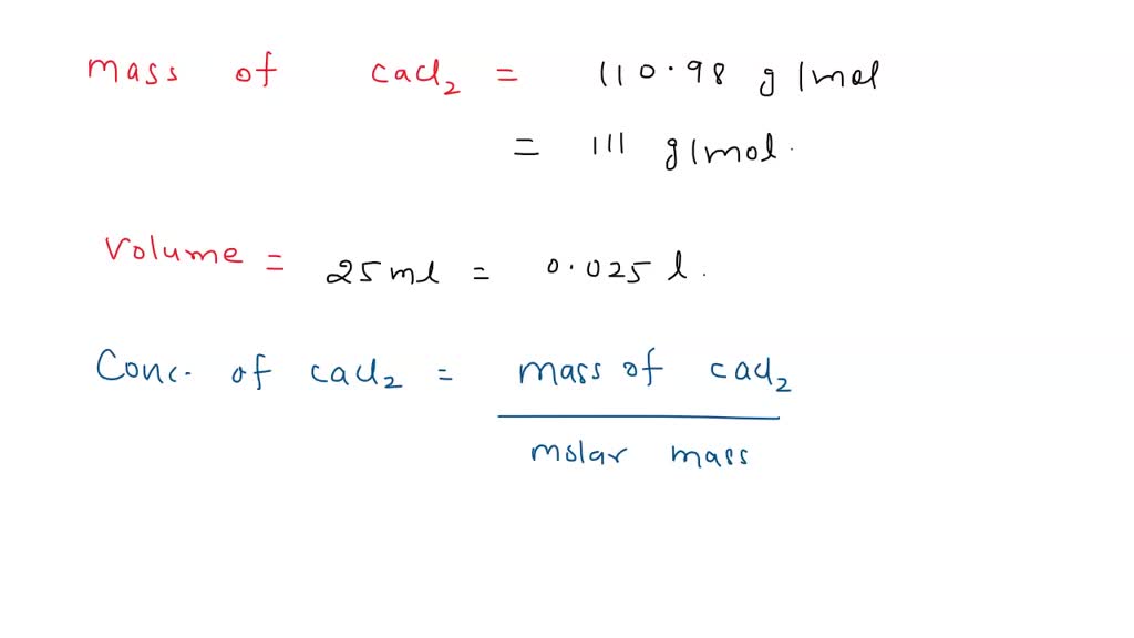 SOLVED: In an experiment, Na2CO3(aq) was added to 25.0 mL of CaCl2 solution until no more ...