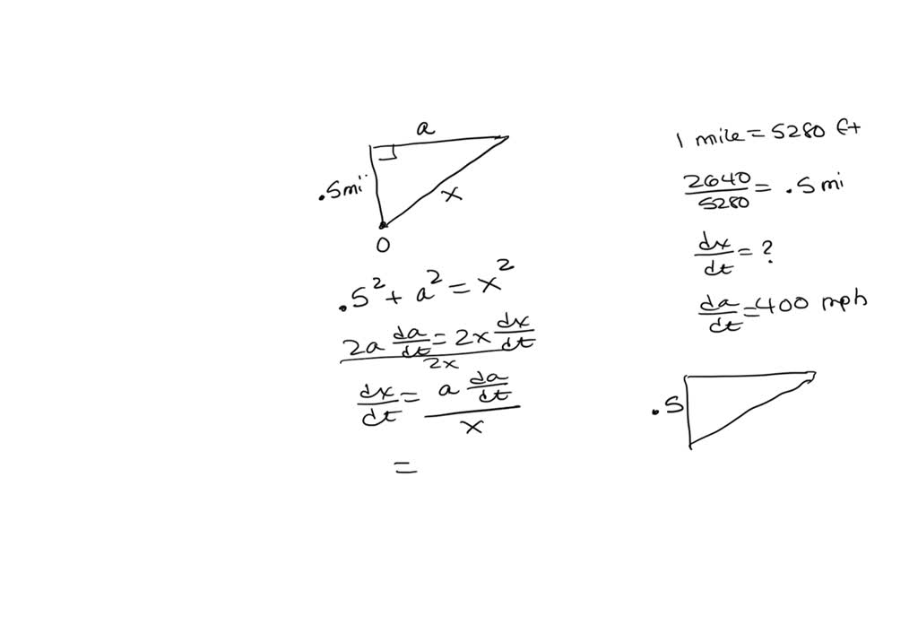 An airplane flies over an observer with a velocity of 400 mph and at an ...