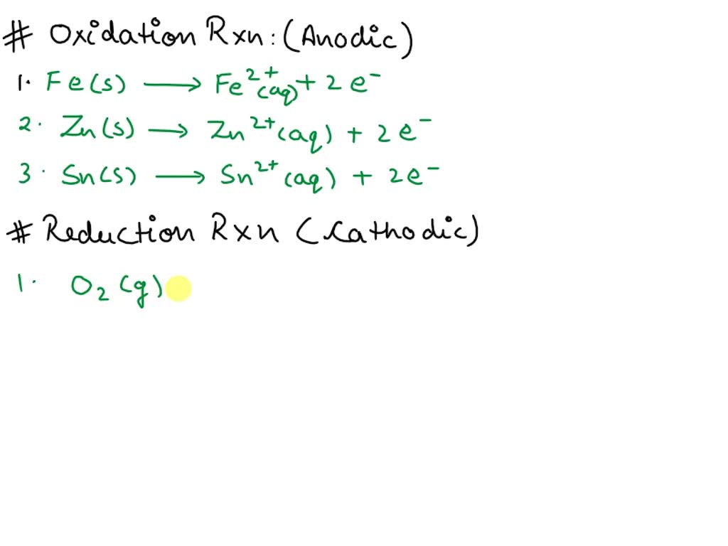 Solved Write All Possible Electrochemical Half Cell Reactions For