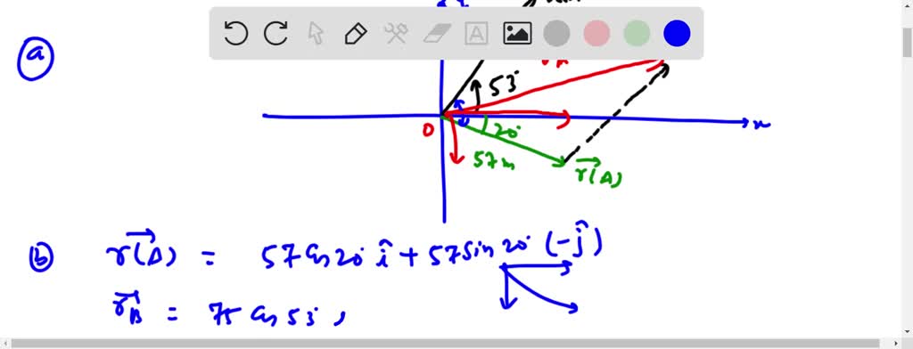 SOLVED:Two position vectors lie in a plane. The first, vector rA ...