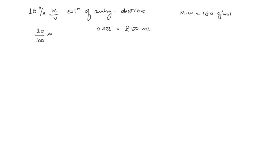 SOLVED: Calculate the osmolar concentration, in terms of milliosmoles ...