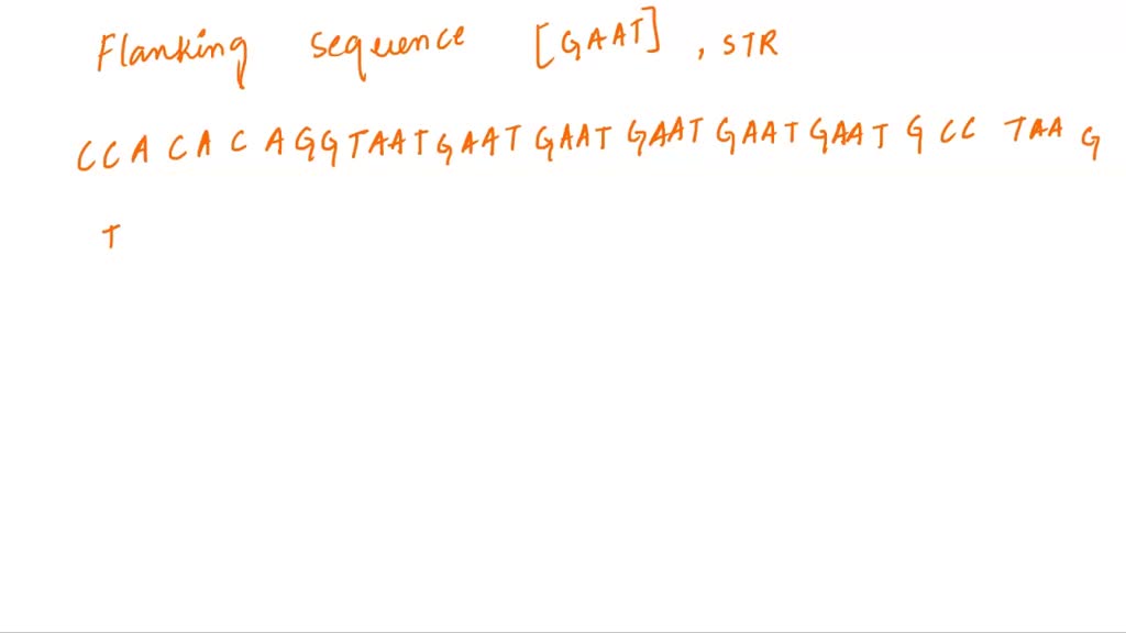 SOLVED: Identify the flanking sequences and the number of repeat units ...