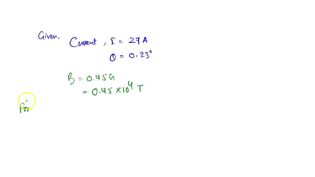 SOLVED: Problem 4: A power line carries DC current of 27A in direction ...