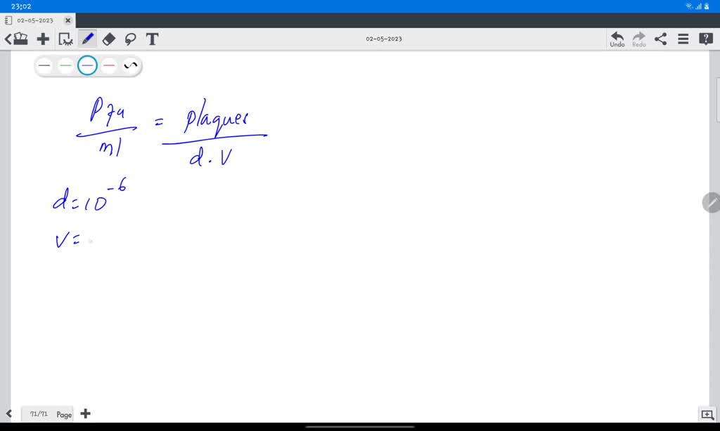You dilute your phage 10 to the -6 and using the phage assay you plate ...