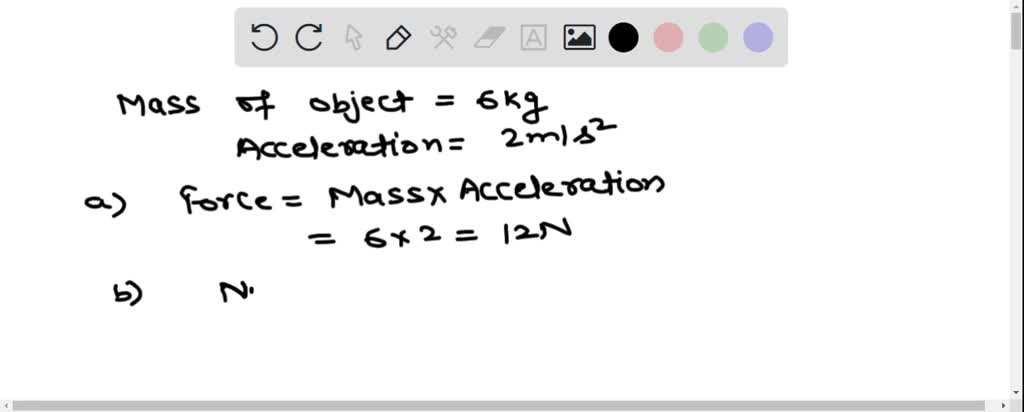 Solved A 6 0 Kg Object Undergoes An Acceleration Of 2 0 M S2 A What