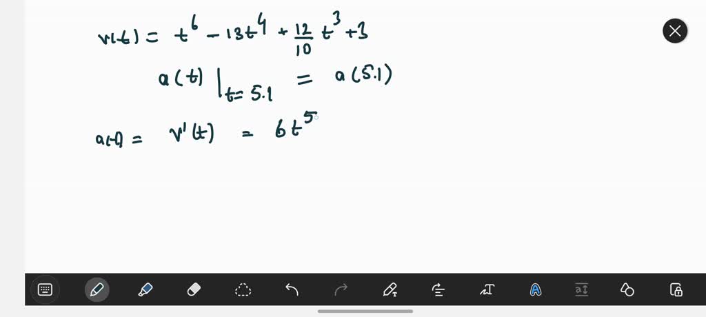 SOLVED: 1.A particle moves along the xaxis so that its velocity at time t6 tis given by v (t ...