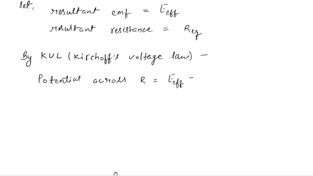 SOLVED: derive an expression for equivalent EMF and equivalent internal ...