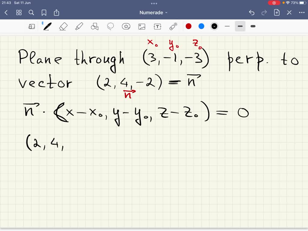 SOLVED: A plane contains the point (1, 1, 4) and is perpendicular to ...