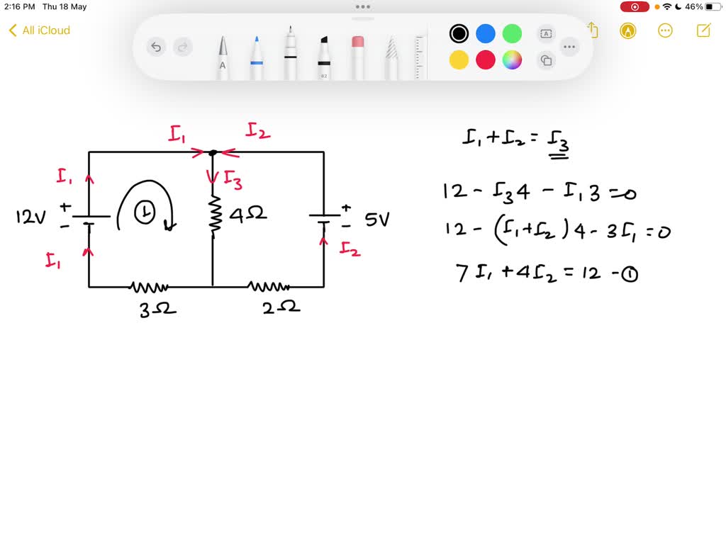SOLVED: Calculate the current in each resistor of the circuit shown in the following figure