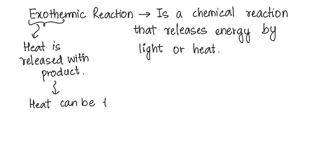 SOLVED: What's an exothermic reaction and why does adding heat to a ...