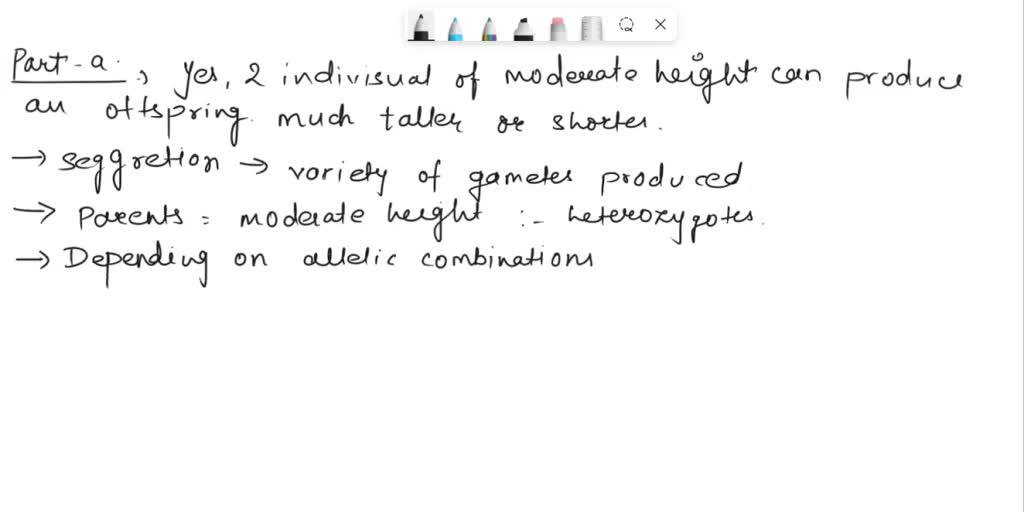 SOLVED: Height in humans depends on the additive action of genes. Assume that this trait is ...