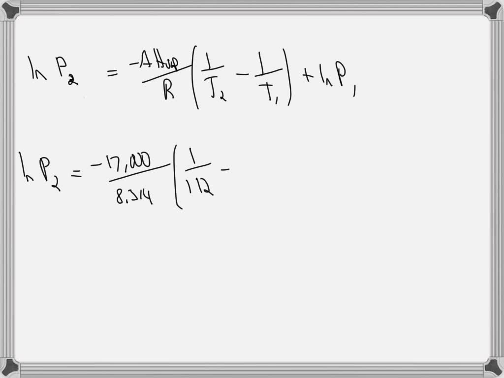 SOLVED: The enthalpy of vaporization of Substance X is 17.0kJmol and its normal boiling point is ...