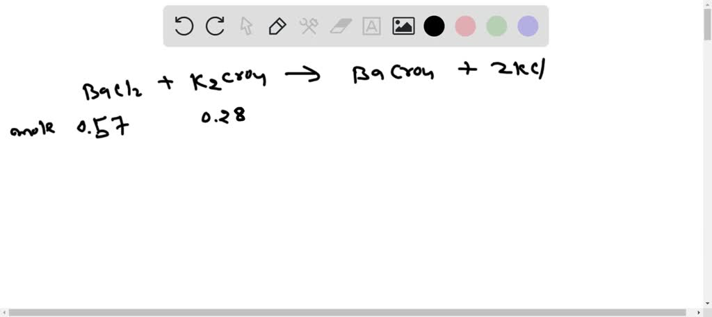 5.) When mixed, solutions of barium chloride, BaCl2, and potassium ...