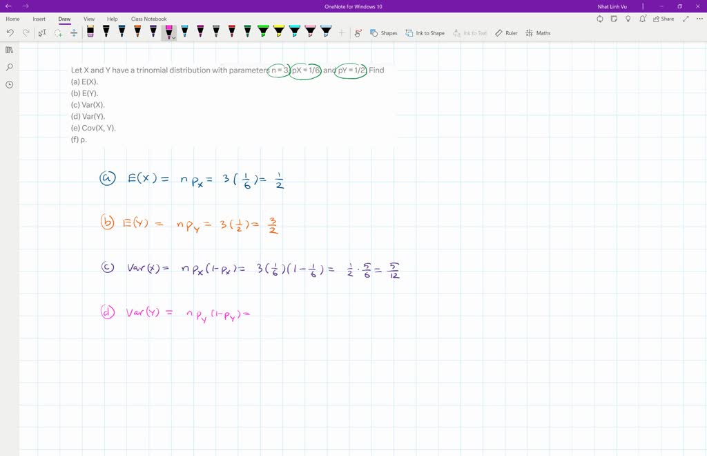 SOLVED: Let X and Y have a trinomial distribution with parameters n = 3 ... SOLVED: Let X and Y have a trinomial distribution with parameters n = 3 ...