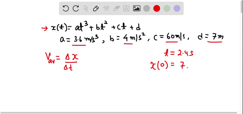 Solved 3 The Position Of An Object As A Function Of Time Is Given By