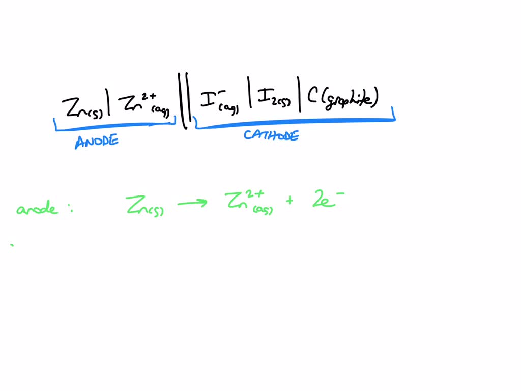SOLVED: A voltaic cell prepared using zinc and iodine has the following cell notation: Zn(s ...