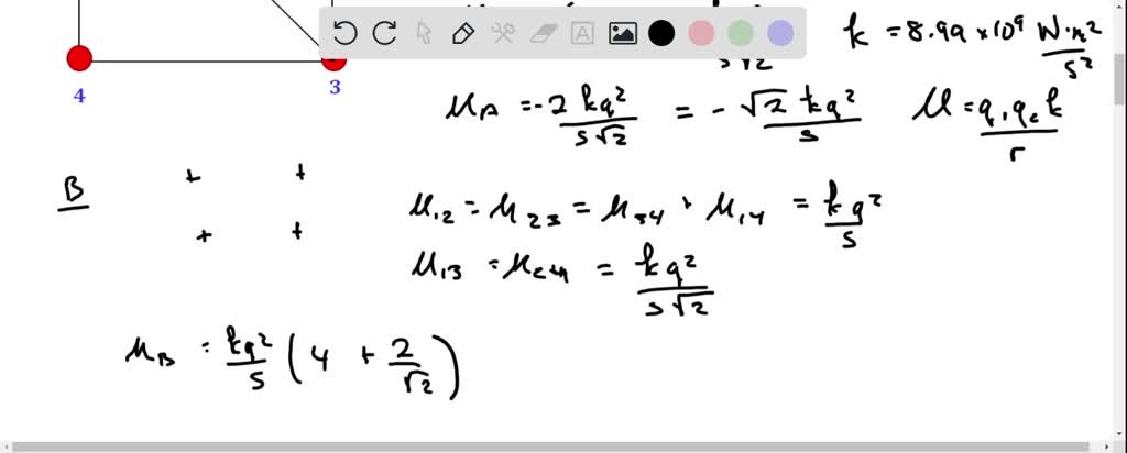 SOLVED: The figure below shows four different configurations with point ...