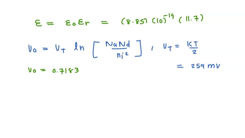 Calculate the built-in potential barrier in a silicon pn junction at T ...