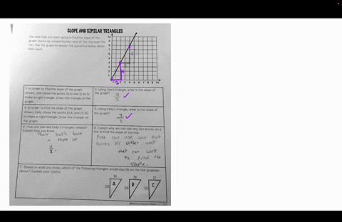 Showing that the Slope of a Line is Constant Read and solve...