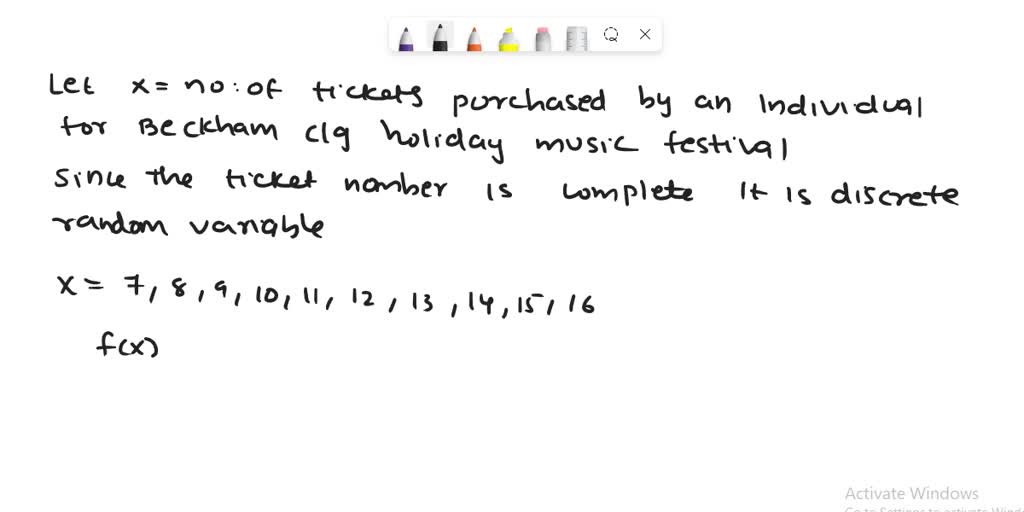 SOLVED: Check my work The number of tickets purchased by an individual ... SOLVED: Check my work The number of tickets purchased by an individual ...