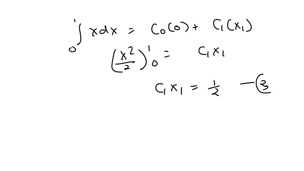 Solved Find The Constants Co C1 And €1 So That The Quadrature Formula J Frx Cof0 C1