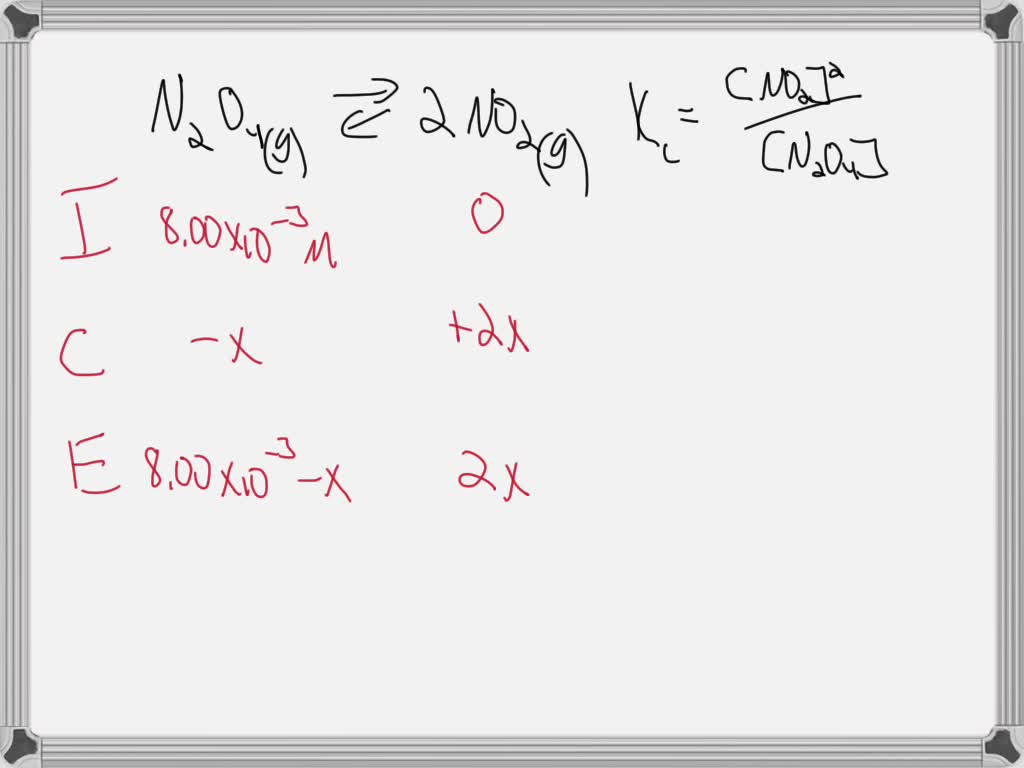 Dinitrogen tetroxide partially decomposes according to the following ...